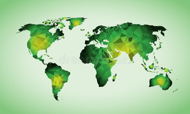 World Map Triangle Geometric Shapes Stock Vector - Illustration of ...