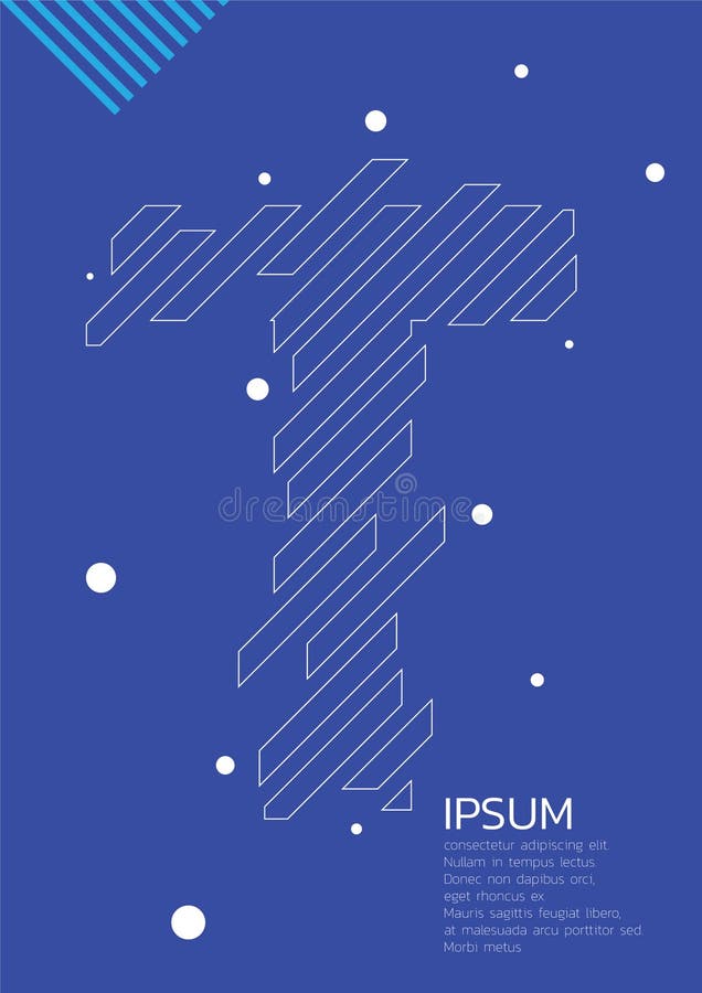 T Template Letter. Space Photo and Text Stock Vector - Illustration of ...