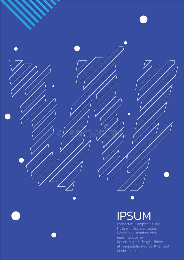 W Template Letter. Space Photo and Text Stock Vector - Illustration of ...
