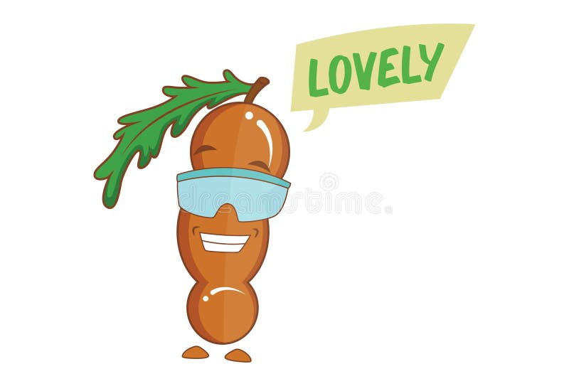 Vector Cartoon Illustration of Tamarind Stock Vector - Illustration of ...