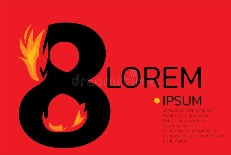 Eight Letter Label. Space Photo and Text. Stock Vector - Illustration ...