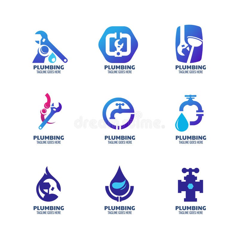 Modern Plumbing Logo Template for Plumbing Service and Company Stock ...