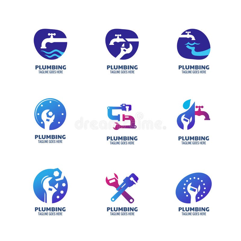 Modern Plumbing Logo Template for Plumbing Service and Company Stock ...