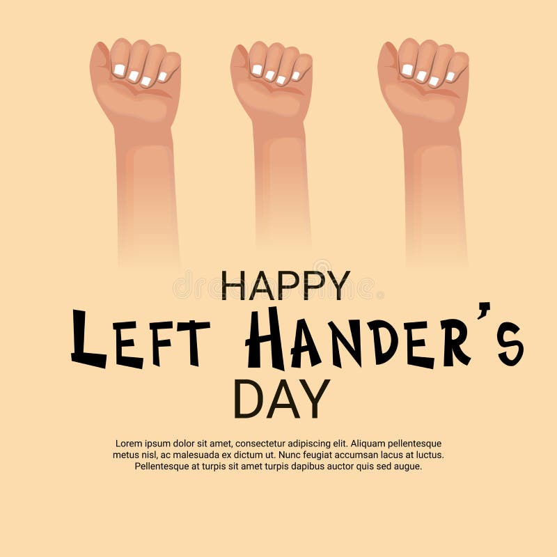 Left Hander`s Day stock illustration. Illustration of banner - 155492118