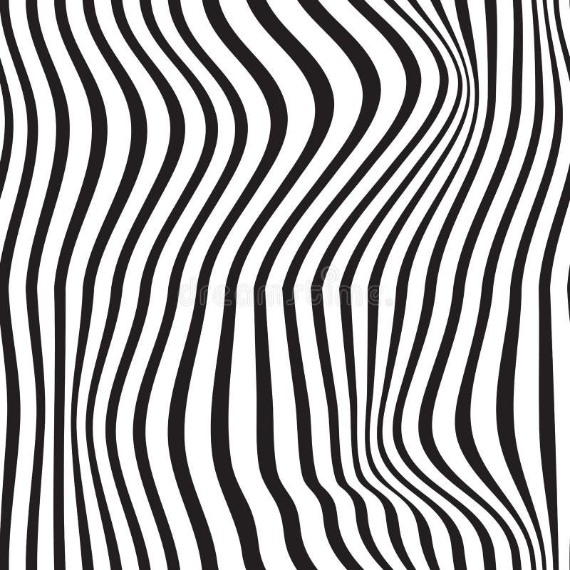 Pattern wavy zebra lines stock vector. Illustration of decor - 155526928