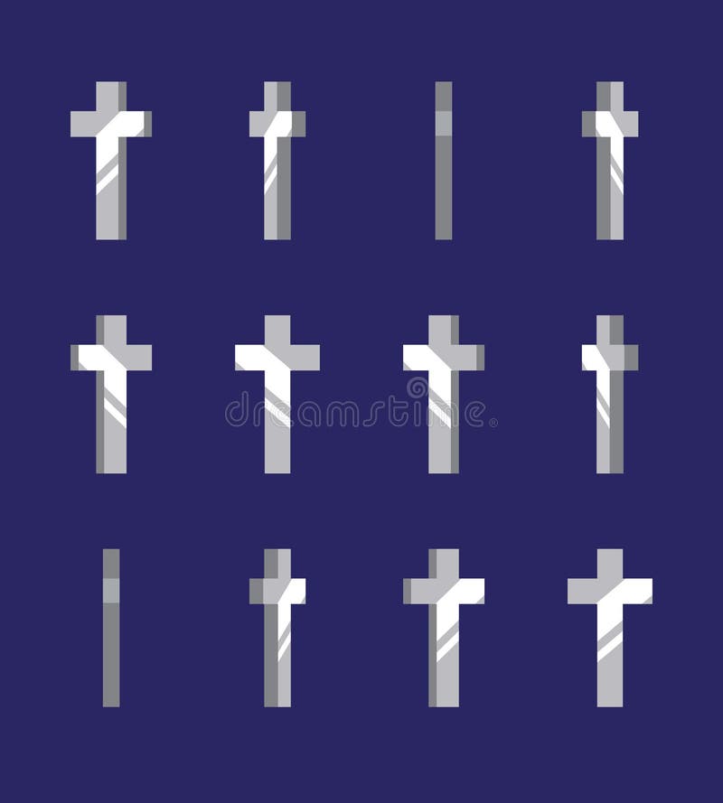 Cross Spinning Animation Vector Illustration Stock Vector ...