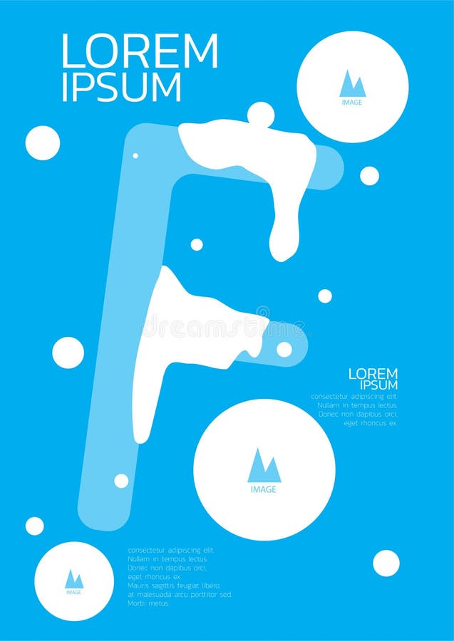 F Template Letter. Space Photo and Text Stock Vector - Illustration of ...