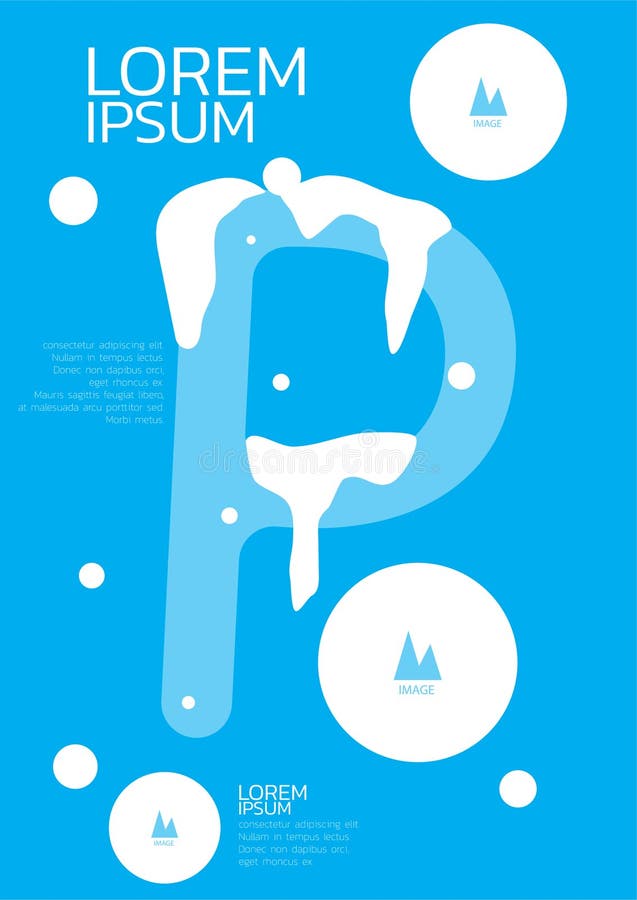 P Template Letter. Space Photo and Text Stock Vector - Illustration of ...