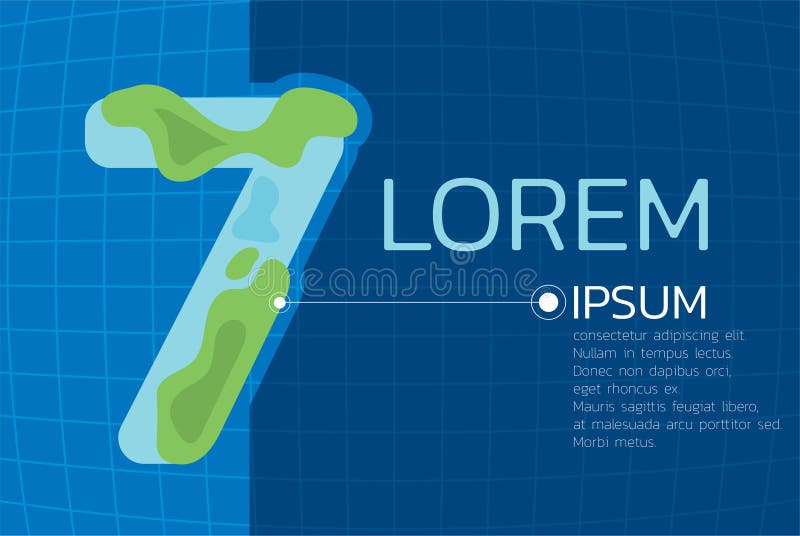 Seven Letter Label. Space Photo and Text. Stock Vector - Illustration ...