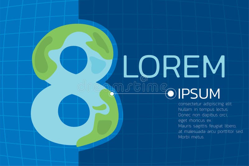 Eight Letter Label. Space Photo and Text. Stock Vector - Illustration ...