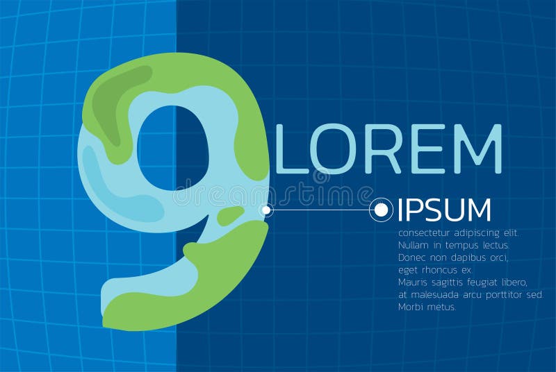 Nine Letter Label. Space Photo and Text. Stock Vector - Illustration of ...