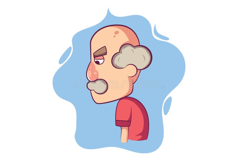 Cartoon Illustration of Old Man Set Stock Vector - Illustration of ...