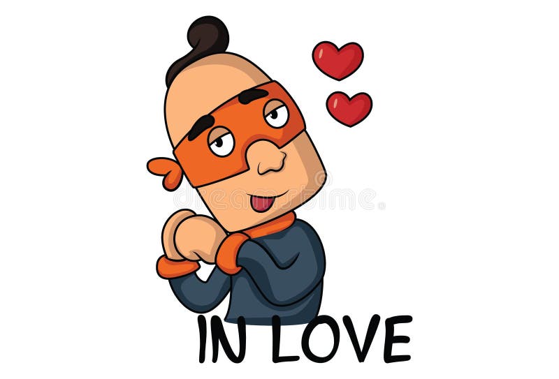 Cartoon Illustration of Mask Man Stock Vector - Illustration of color ...