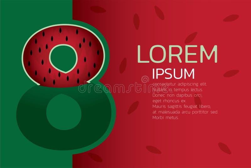 Eight Letter Label. Space Photo and Text. Stock Vector - Illustration ...