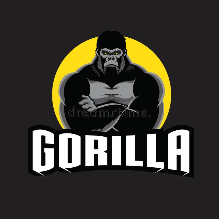 Big Bad and Strong Gorilla Logo. Vector Illustration. Stock Vector ...