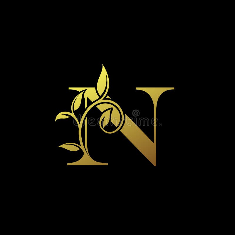 Luxury Gold N Letter Logo Icon Stock Illustrations – 1,266 Luxury Gold ...