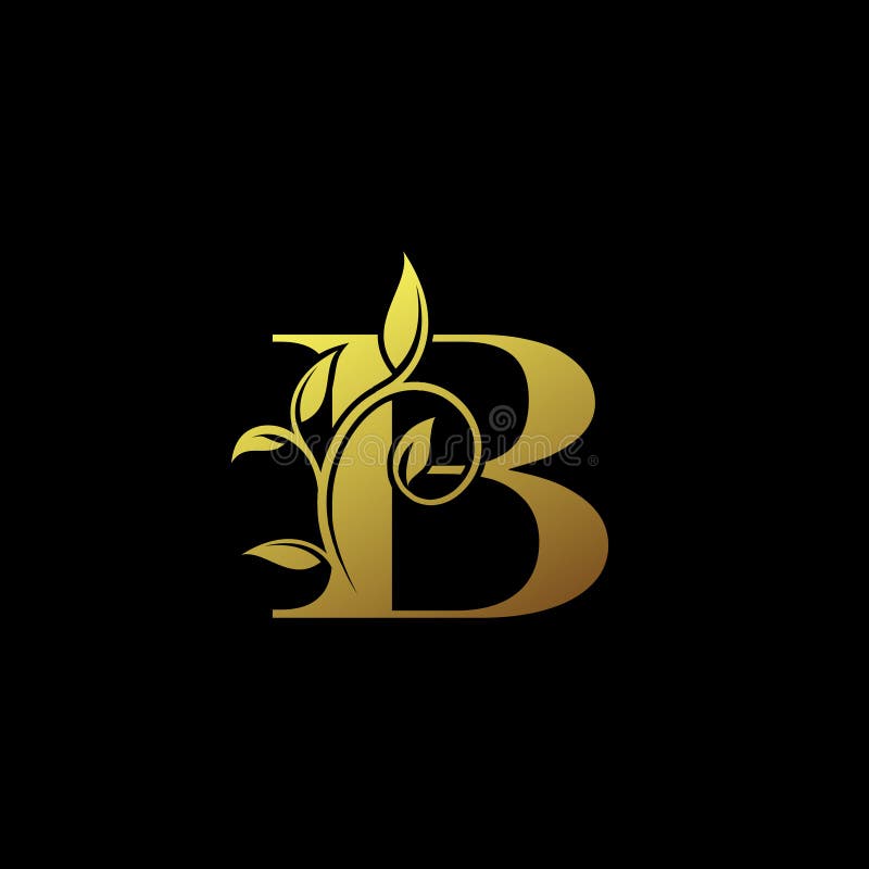 Classy Gold Letter B Logo Icon . Initial Letter B Design Vector Luxury ...