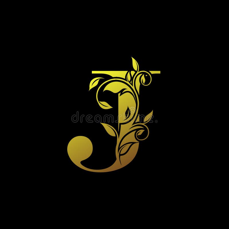 Classy Gold Letter J Logo Icon . Initial Letter J Design Vector Luxury ...