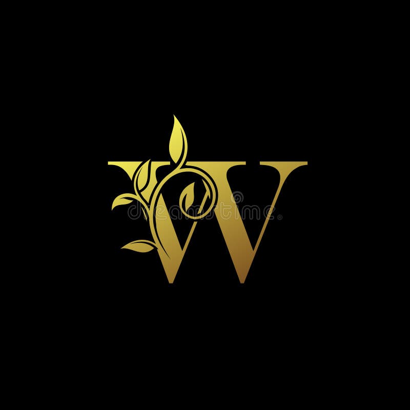 Classy Gold Letter W Logo Icon . Initial Letter W Design Vector Luxury ...