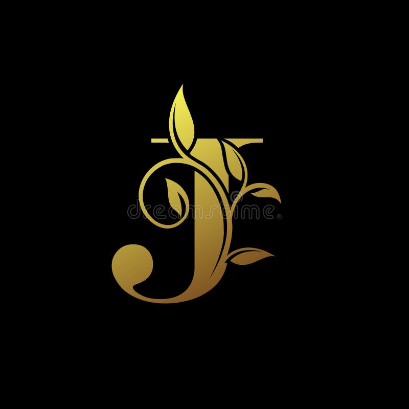 Classy Gold Letter J Logo Icon . Initial Letter J Design Vector Luxury ...