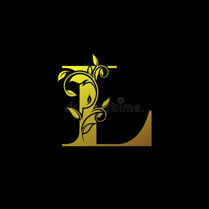 Classy Gold Letter L Logo Icon . Initial Letter L Design Vector Luxury ...