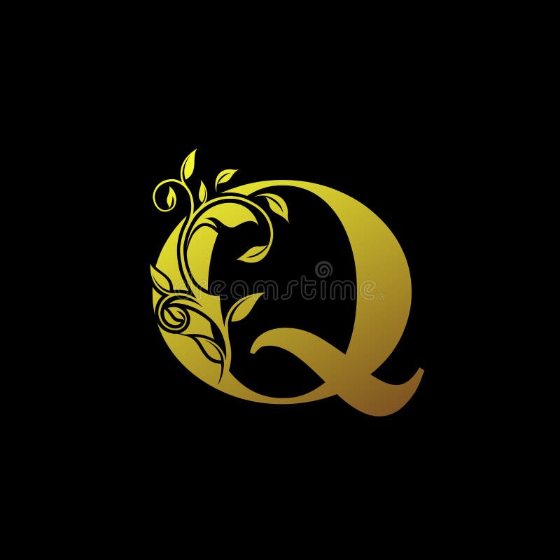 Classy Gold Letter Q Logo Icon . Initial Letter Q Design Vector Luxury ...