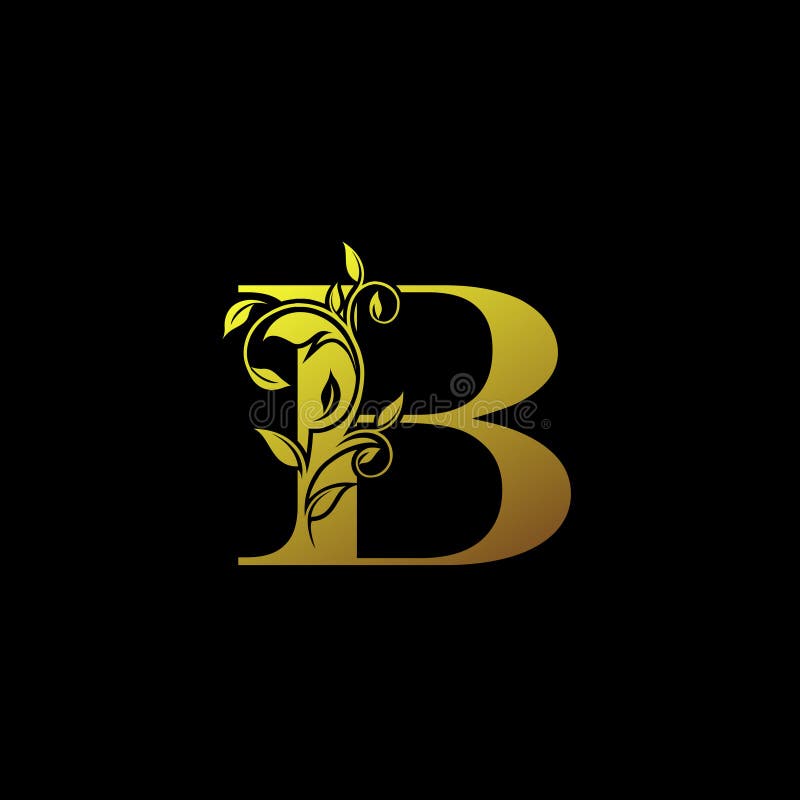 Classy Gold Letter B Logo Icon . Initial Letter B Design Vector Luxury ...