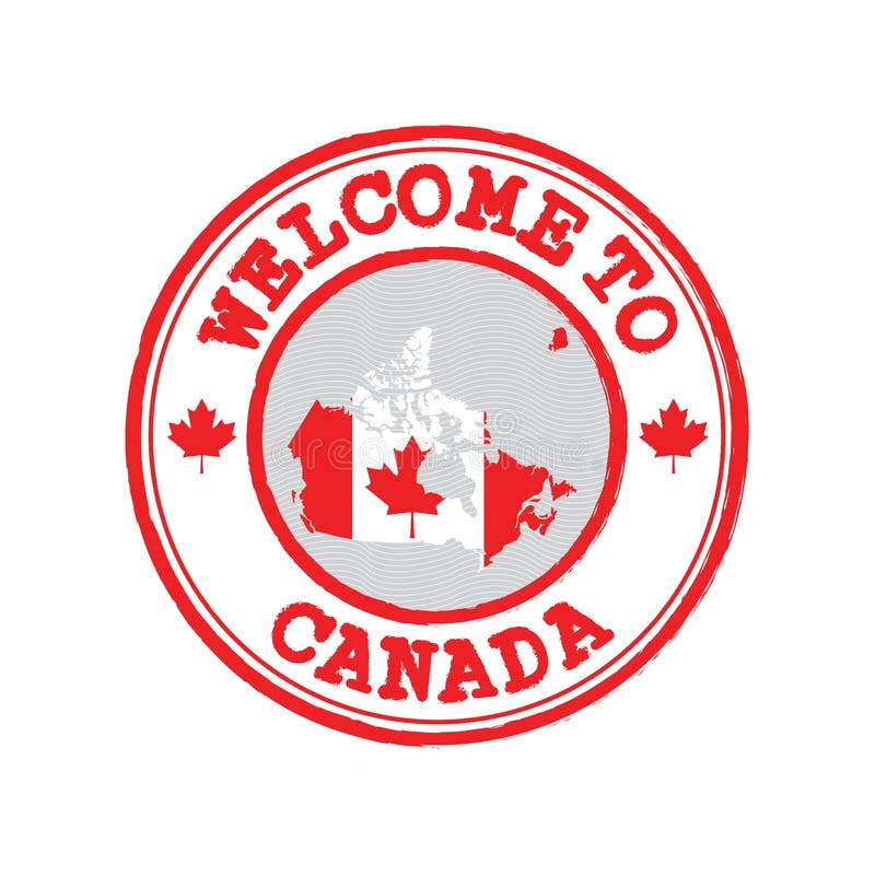 Welcome To Canada. Light Design. Colorful Postcard. Canadian Vector ...