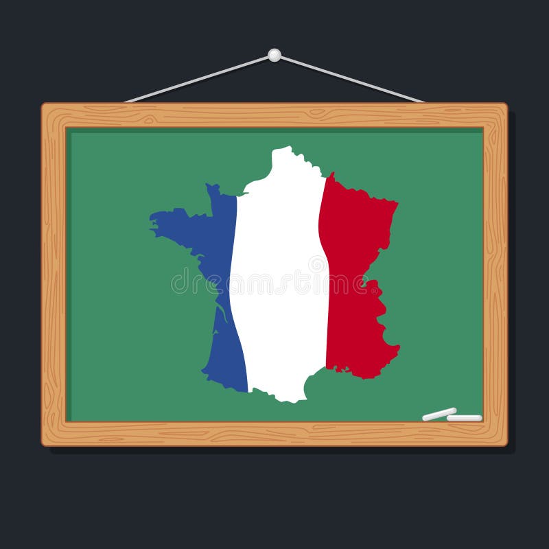 France Flag on Chalkboard stock vector. Illustration of chalk - 156020596