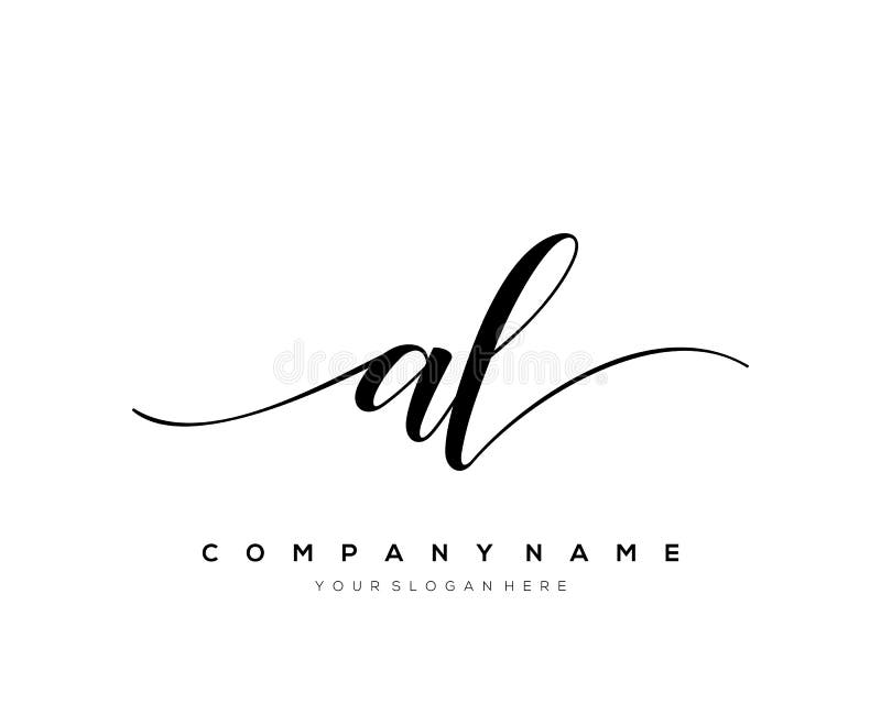 AL Initial Handwriting Logo Template Vector. Stock Vector ...