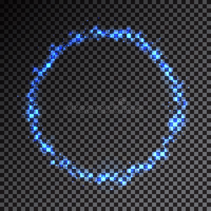 Shining blue fire circle stock vector. Illustration of element - 156329293