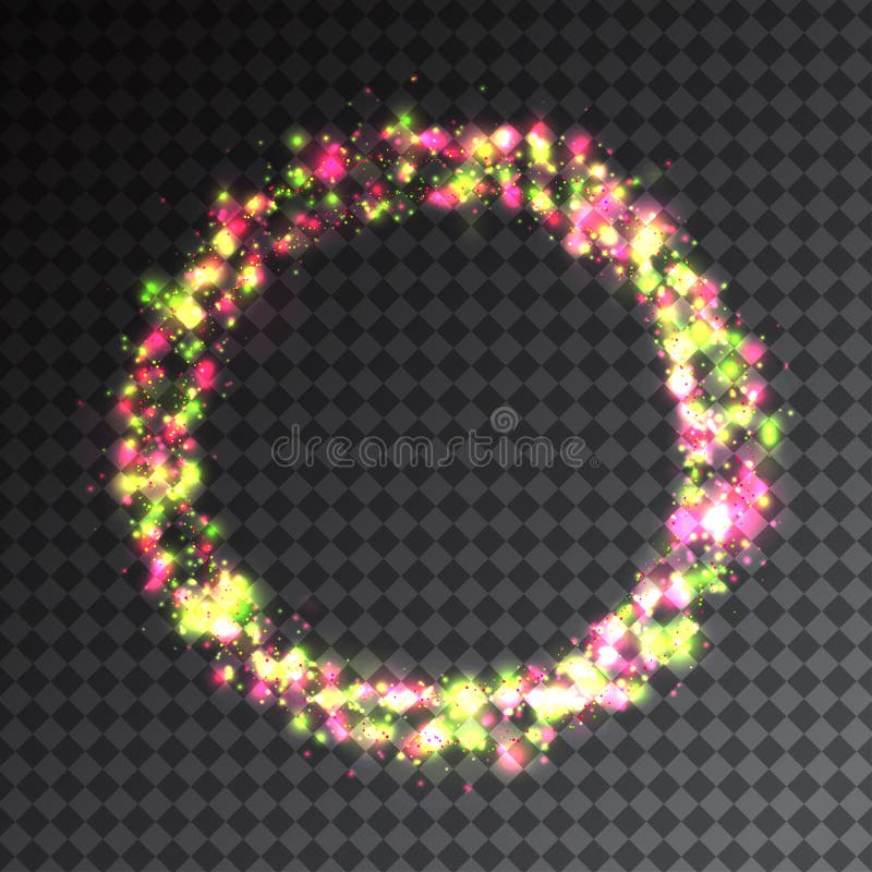 Magic pink circle stock vector. Illustration of light - 156332866