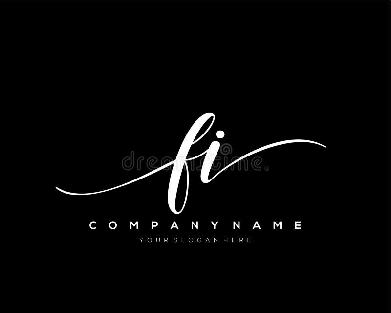 Vector Illustration Of Symbol, Initial Letter Fi Logo Vintage. Stock ...