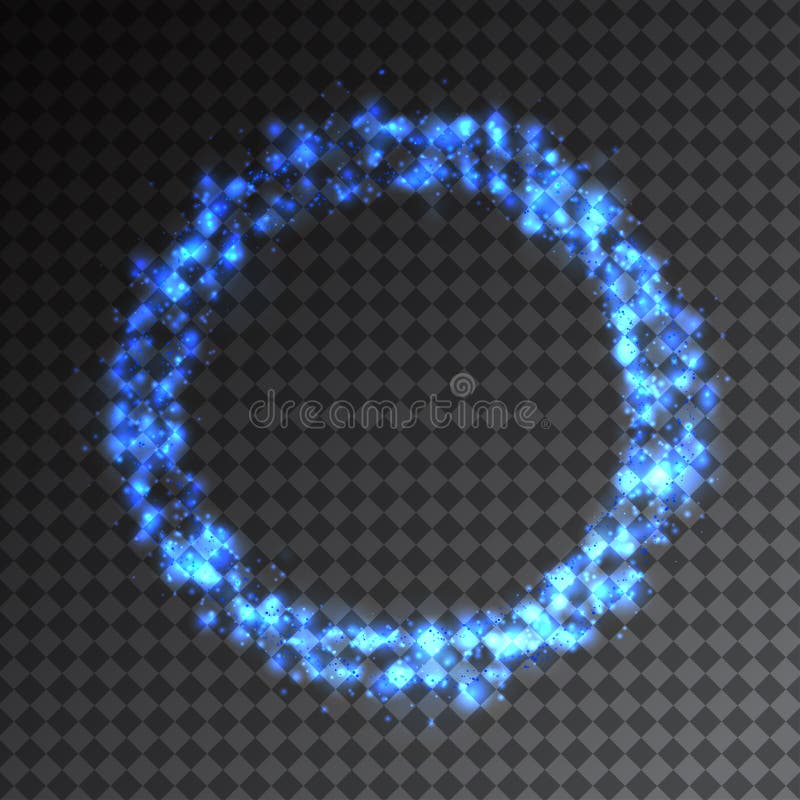Shining blue magic circle stock vector. Illustration of round - 156703634
