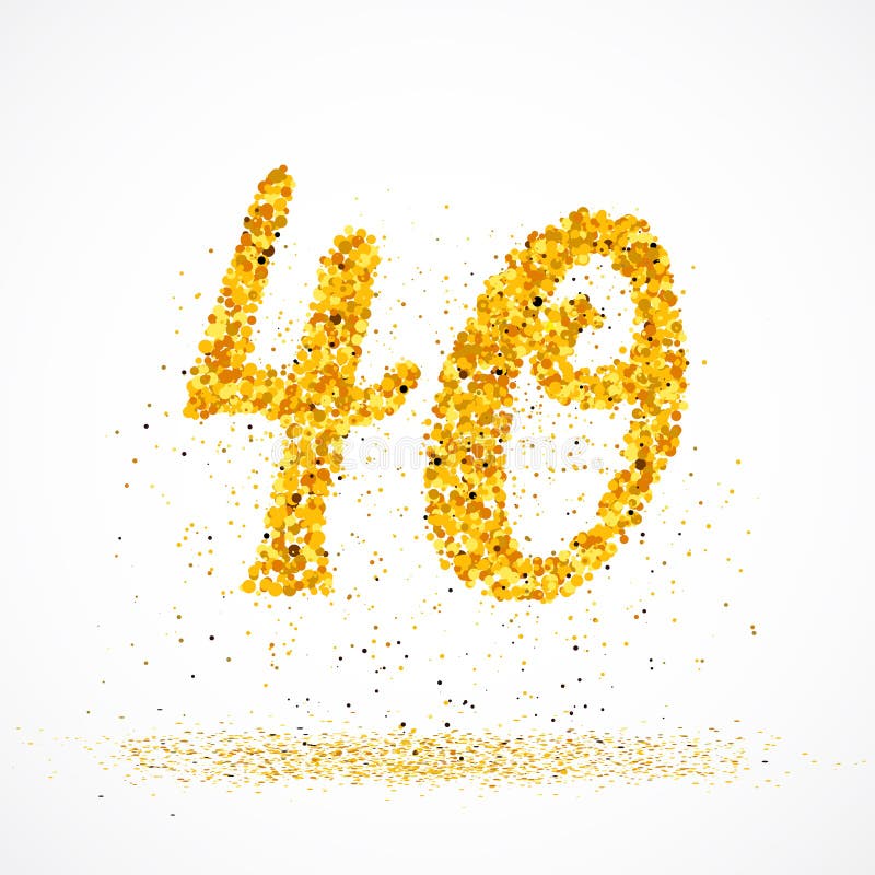 40 Made with Little Glitter Gold Circles Stock Vector - Illustration of ...