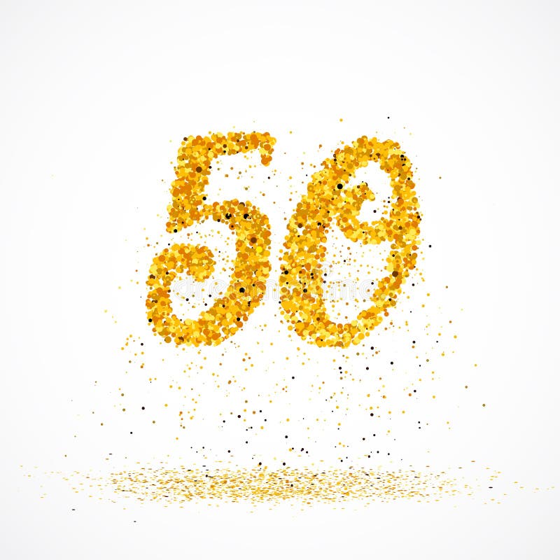 Number 50 Gold Glitter Stock Illustrations – 158 Number 50 Gold Glitter ...