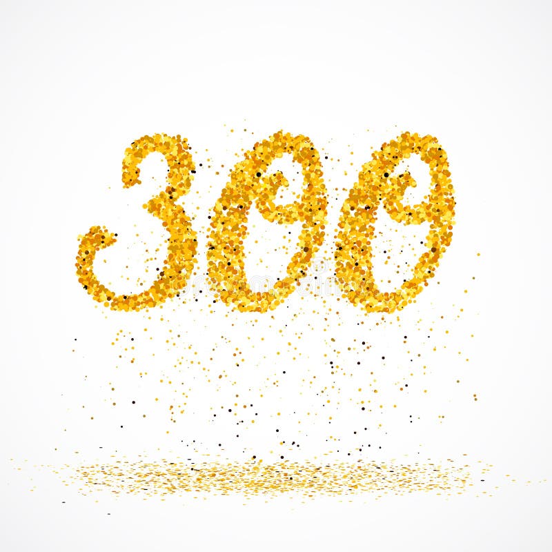 300 Made with Little Glitter Gold Circles Stock Vector - Illustration ...