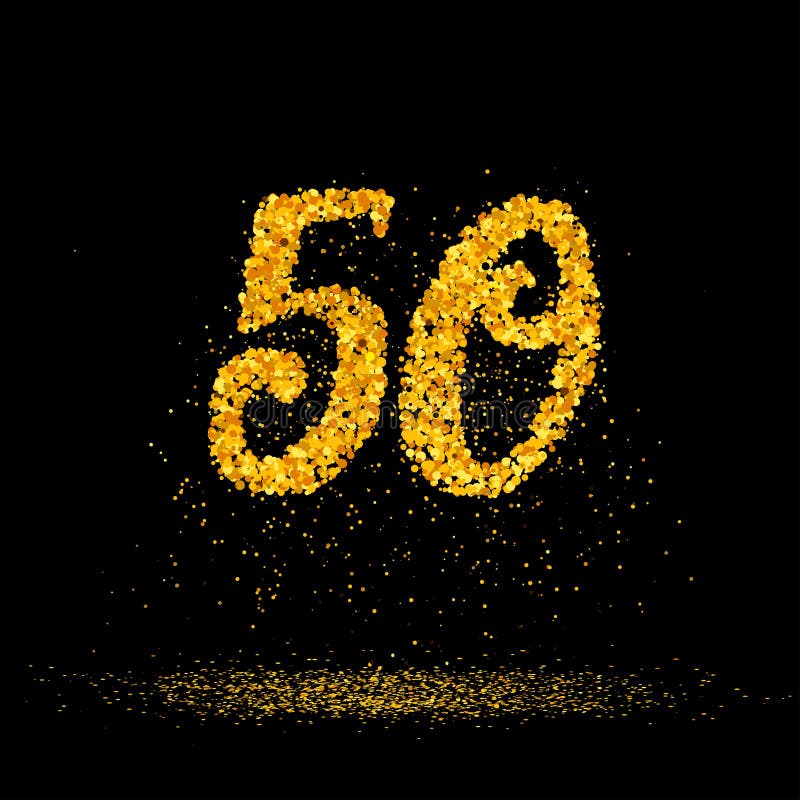 Number 50 Gold Glitter Stock Illustrations – 158 Number 50 Gold Glitter ...