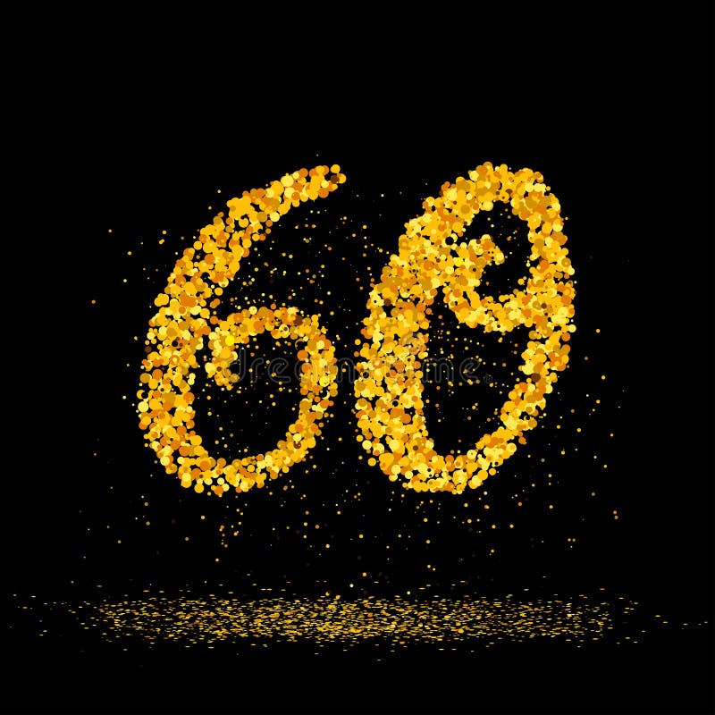 60 Made with Little Glitter Gold Circles Stock Vector - Illustration of ...