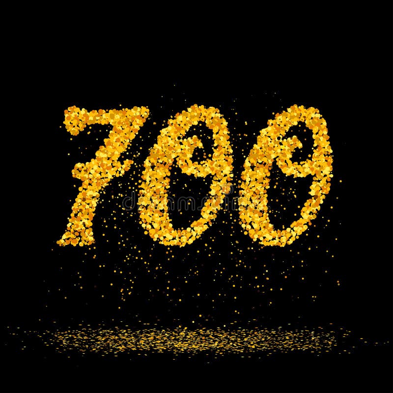 700 Made with Little Glitter Gold Circles Stock Vector - Illustration ...