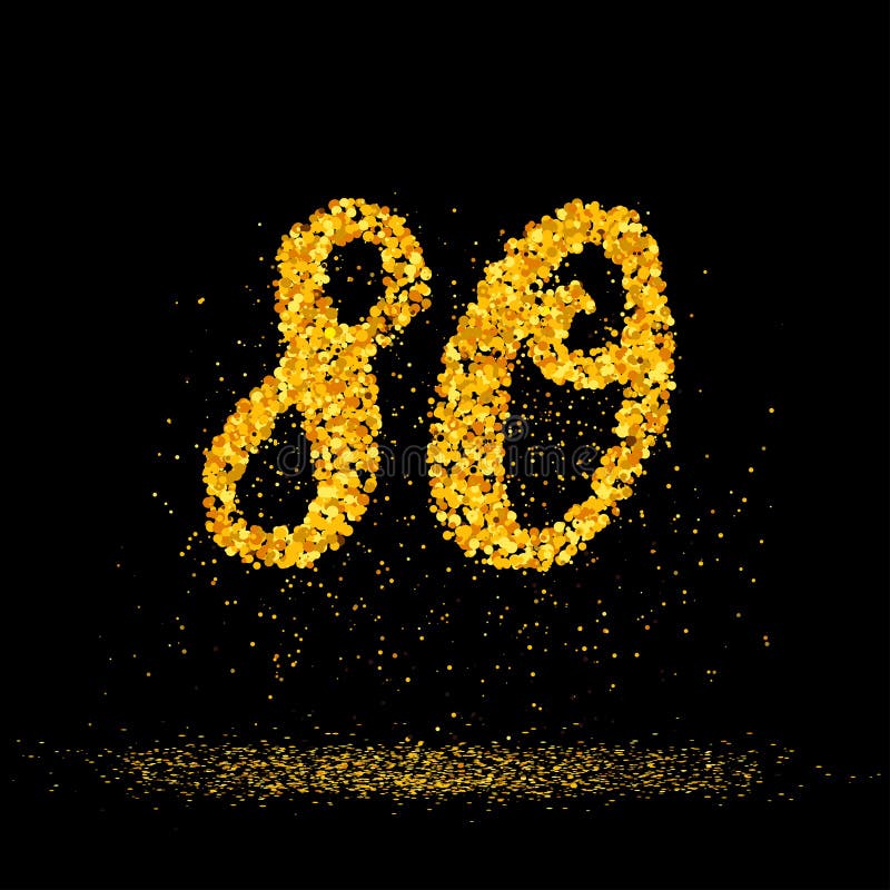 80 Made with Little Glitter Gold Circles Stock Vector - Illustration of ...