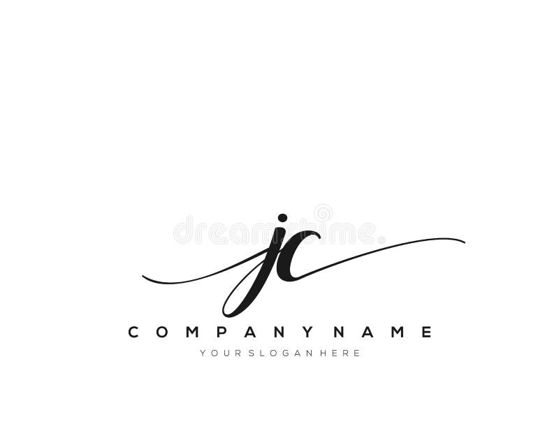 JC Initial Handwriting Logo Template Vector. Stock Vector ...