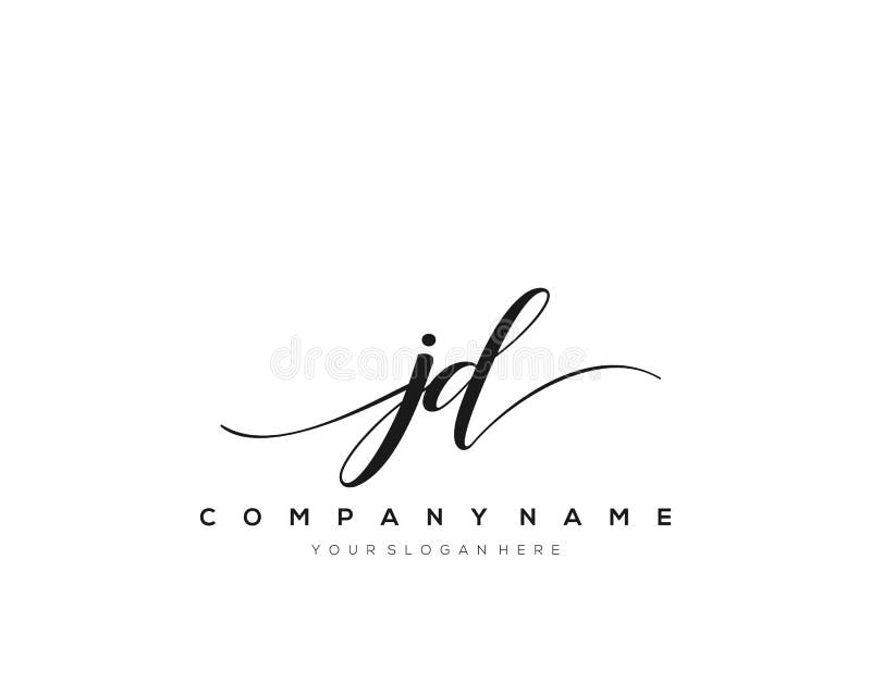 JD Initial Handwriting Logo Template Vector. Stock Vector ...