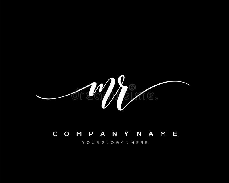 M R MR Initial Logo Signature Vector. Handwriting Concept Logo. Stock ...