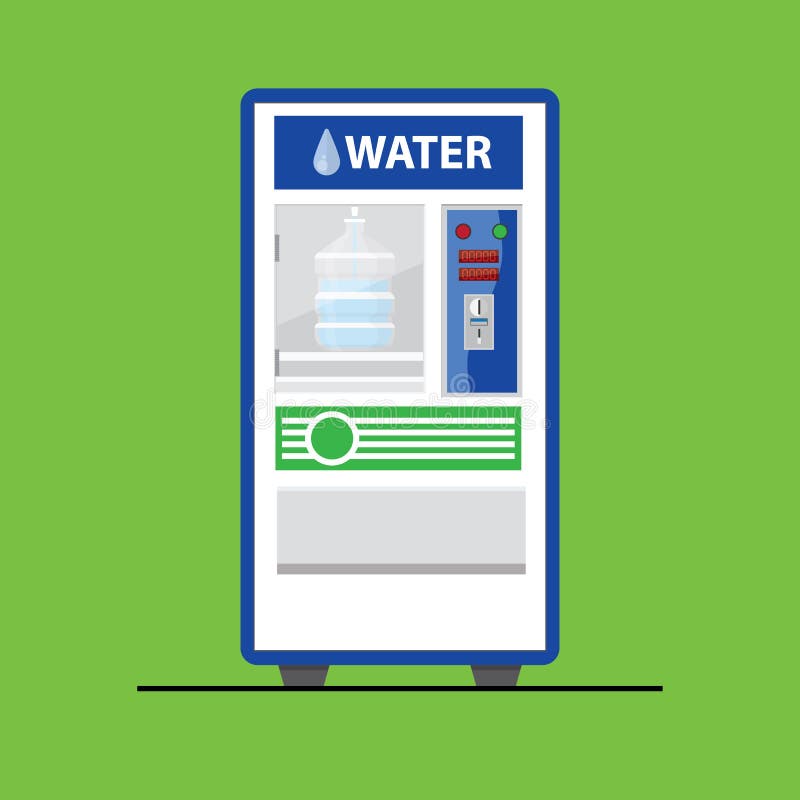 Vector Water Vending Machine. Stock Illustration - Illustration of ...