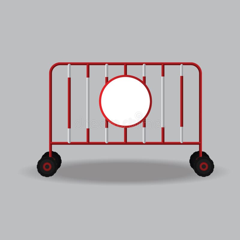 Steel Crowd Control Barricade. Stock Illustration - Illustration of ...