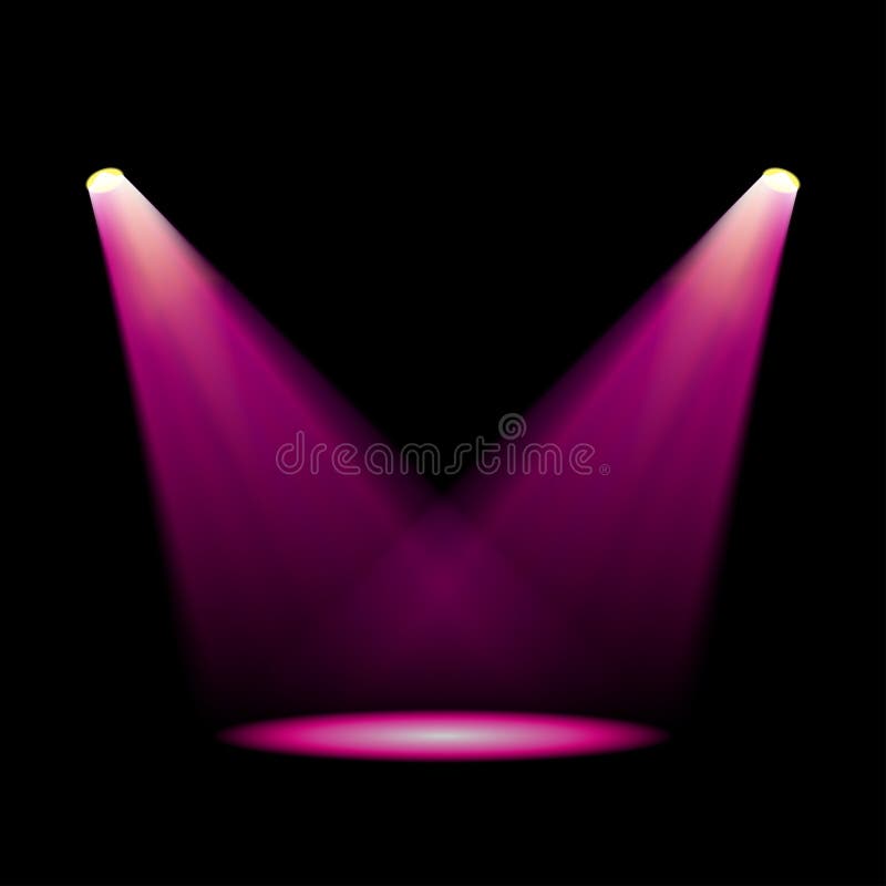 Glowing magenta spotlights stock vector. Illustration of round - 157058314