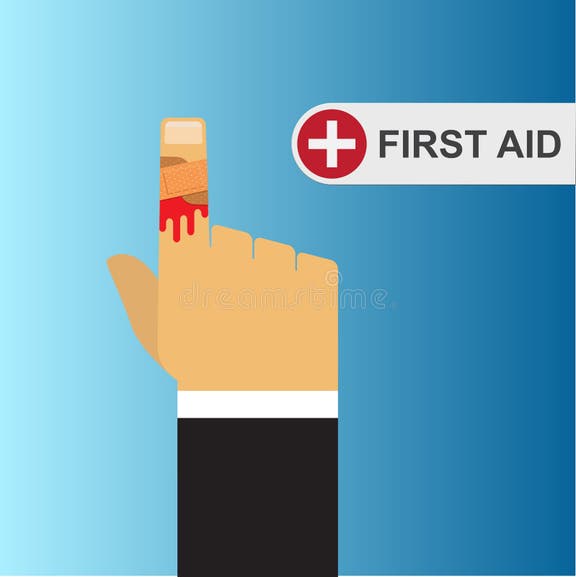 First Aid.a Plaster on Finger Stock Illustration - Illustration of ...