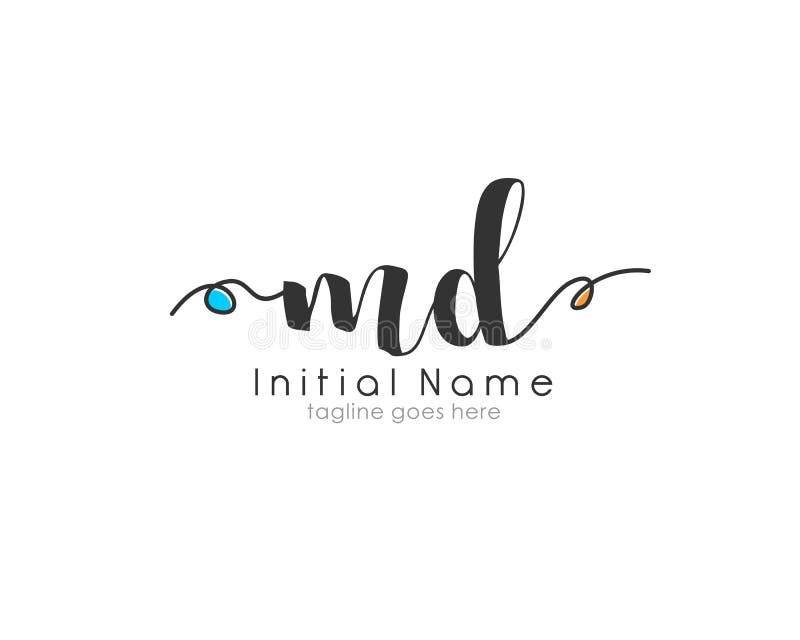 MM Signature Initial Logo Template Vector. Initial Signature Logo ...