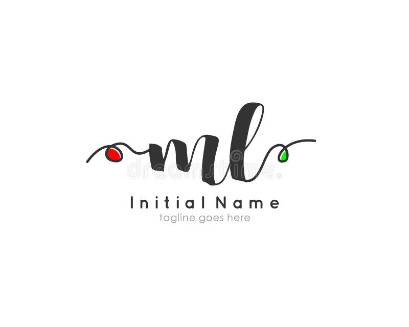 ML Signature Initial Logo Template Vector. Initial Signature Logo ...